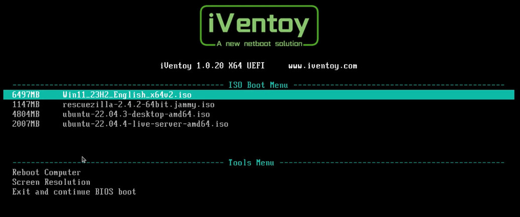 iVentoy Network Boot from Incus - ScottiByte's Discussion Forum